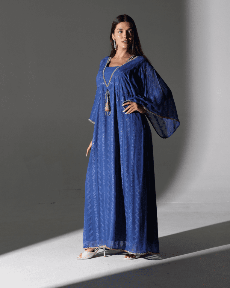 Royal Blue Kaftan - Ayesha Mukri Design